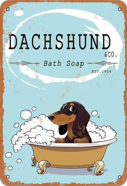 Dachshund Retro Vintage Tin Sign – Dach Everywhere