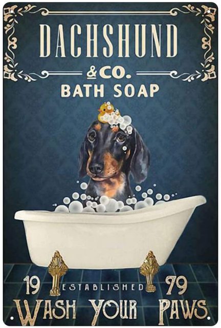 Dachshund Retro Vintage Tin Sign – Dach Everywhere