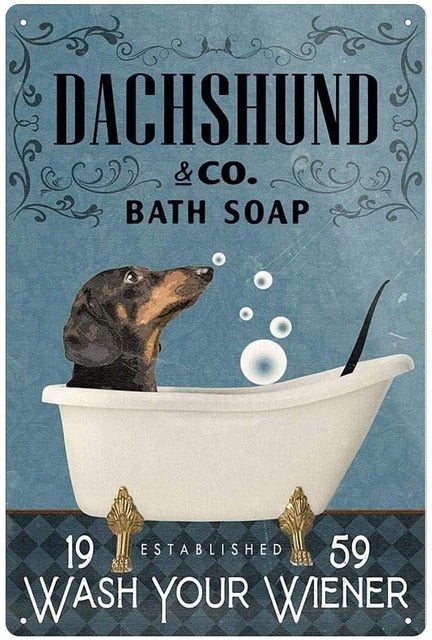 Dachshund Retro Vintage Tin Sign – Dach Everywhere