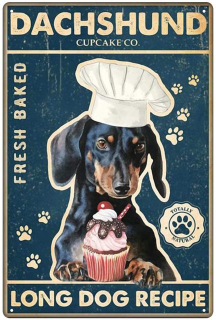 Dachshund Retro Vintage Tin Sign – Dach Everywhere
