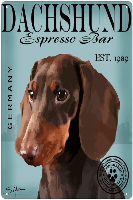 Dachshund Retro Vintage Tin Sign – Dach Everywhere